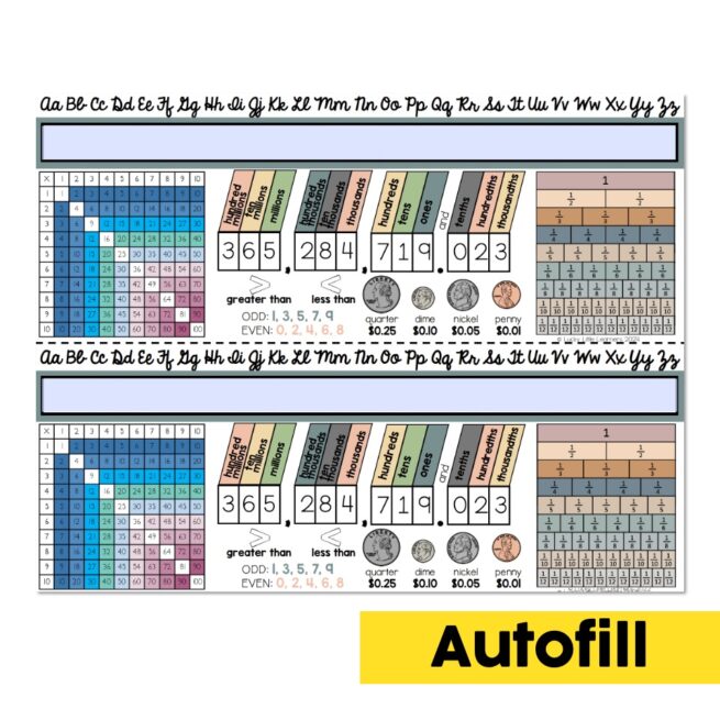 Classroom Setup - Visuals - Desk Plates - Muted Tones Version 8 ...