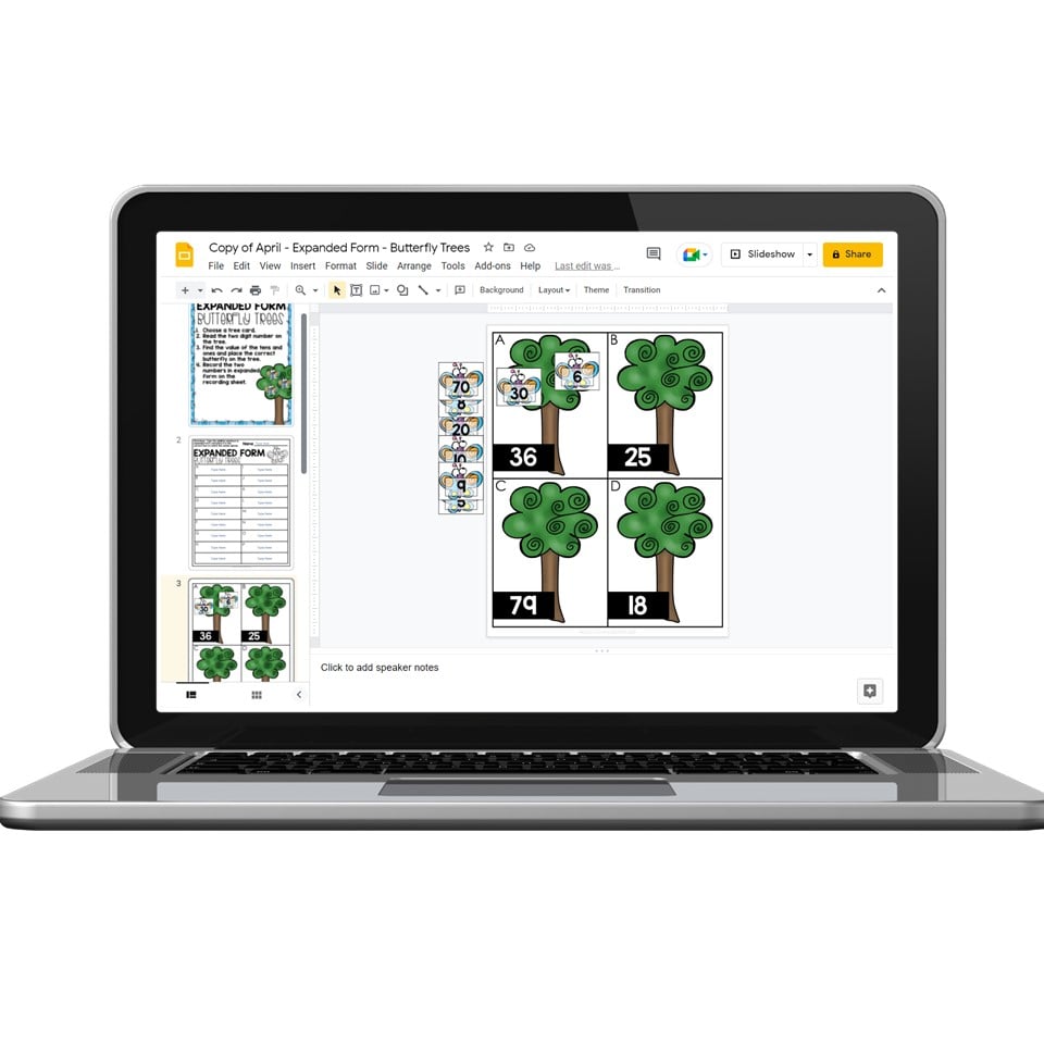 Digital - 1st Grade April Math Center - Expanded Form - Lucky Little ...