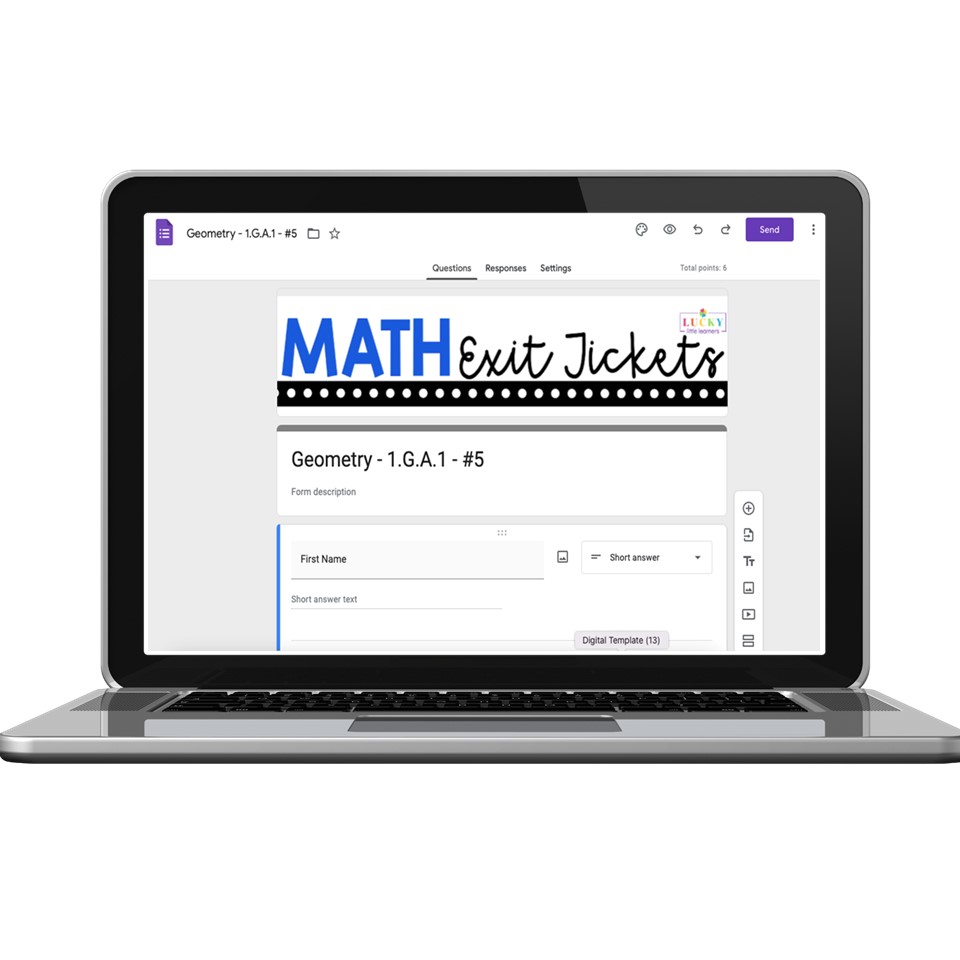 Digital 1st Grade Exit Tickets - Geometry - 1.G A.1 - Version 5 - Lucky ...