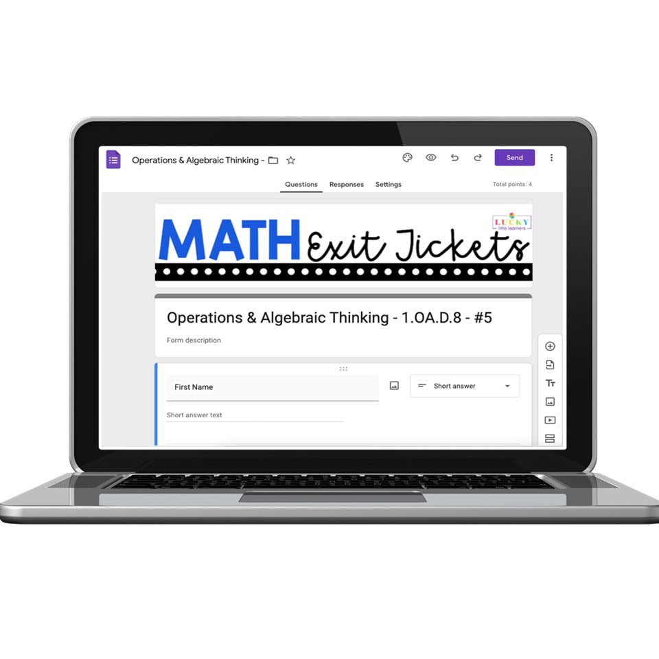 Digital 1st Grade Exit Tickets - Operations and Algebraic Thinking - 1 ...