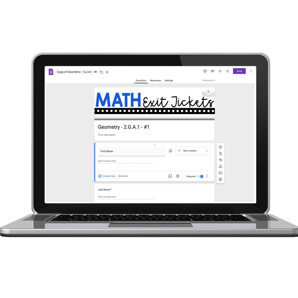 Digital 2nd Grade Exit Tickets - Geometry - 2.G A.1 - Version 1 - Lucky ...