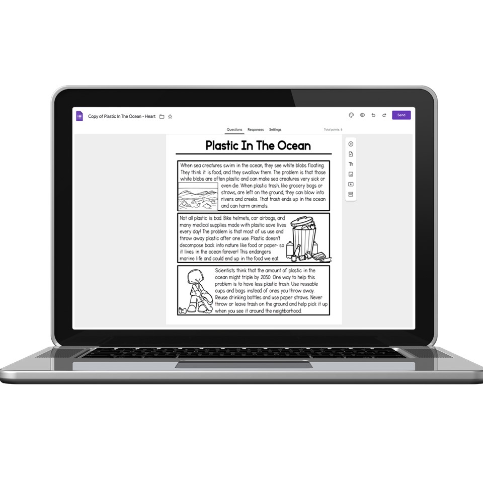 Digital 2nd Grade Reading Passages - Text Structures - Plastic in the ...