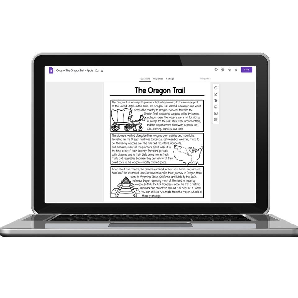 Digital 2nd Grade Reading Passages - Text Structures - The Oregon Trail ...