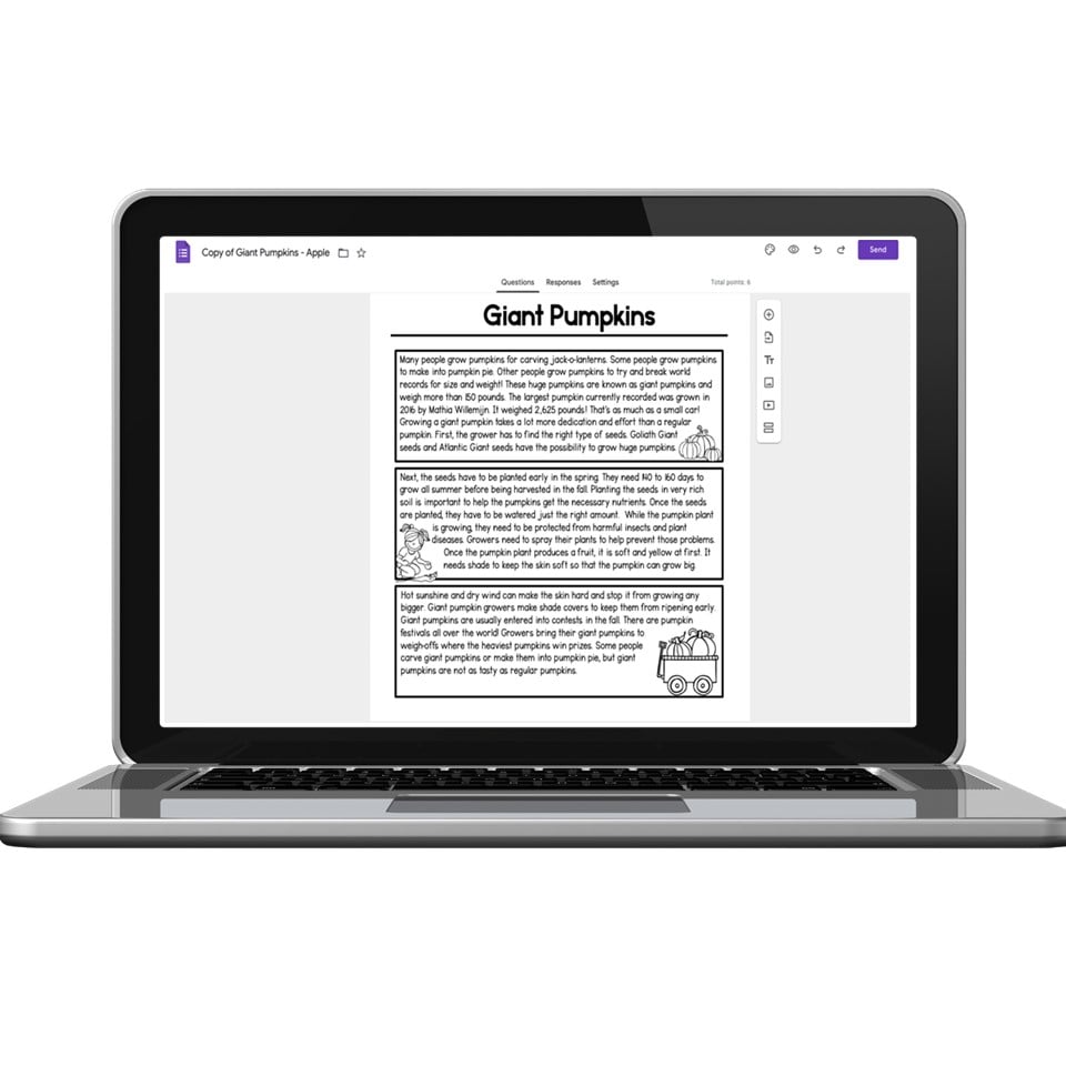 Digital 2nd Grade Reading Passages - Nonfiction Text Evidence - Giant ...
