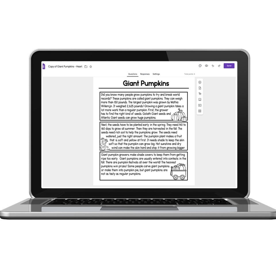 Digital 2nd Grade Reading Passages - Nonfiction Text Evidence - Giant ...