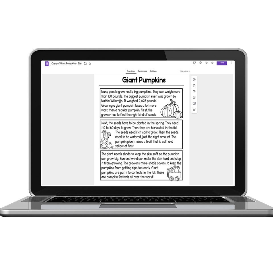 Digital 2nd Grade Reading Passages - Nonfiction Text Evidence - Giant ...