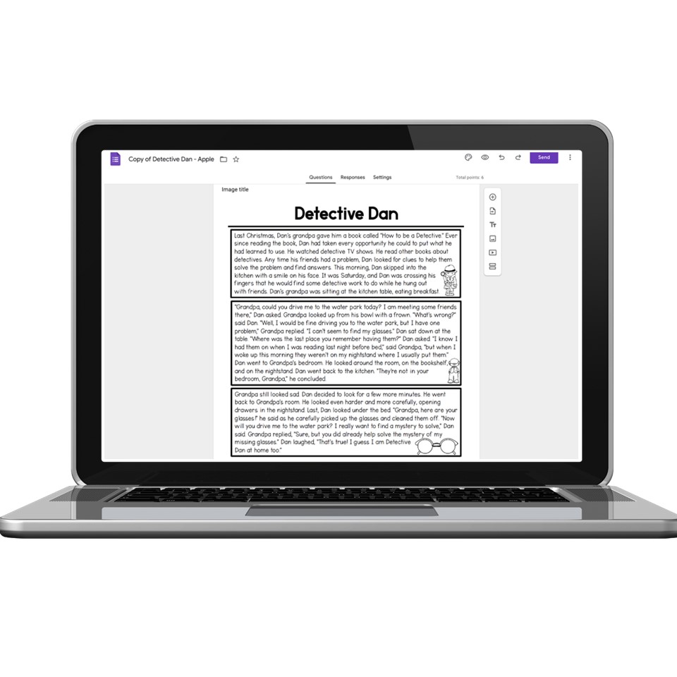 Digital 2nd Grade Reading Passages - Text Evidence - Detective Dan ...