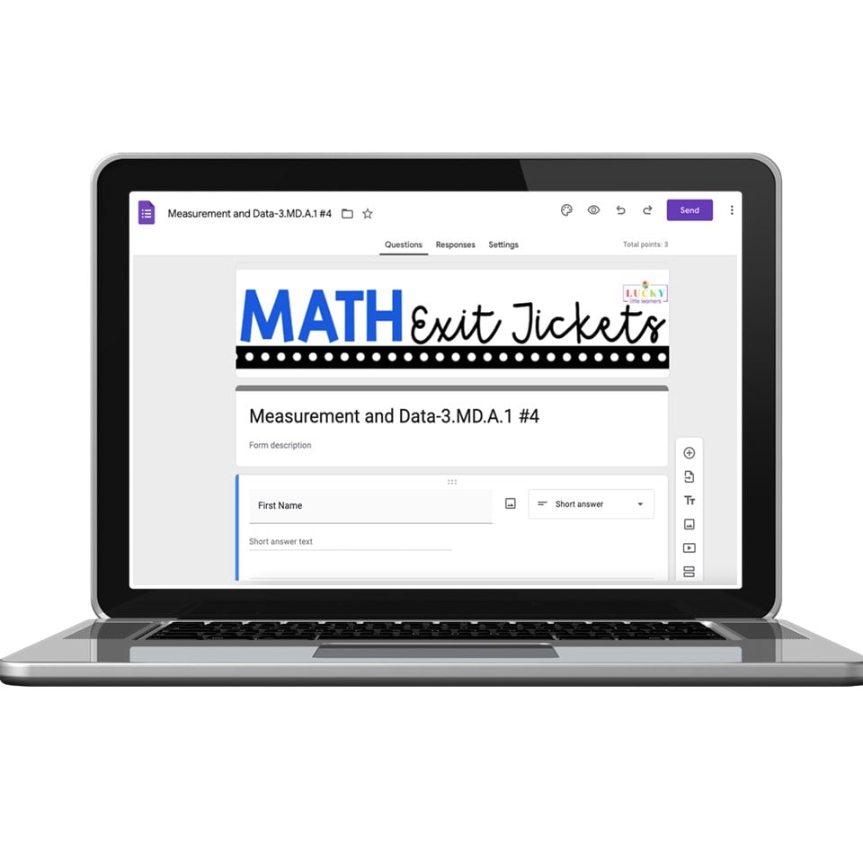 Digital 3rd Grade Exit Tickets - Measurement and Data - 3.MD A.1 ...