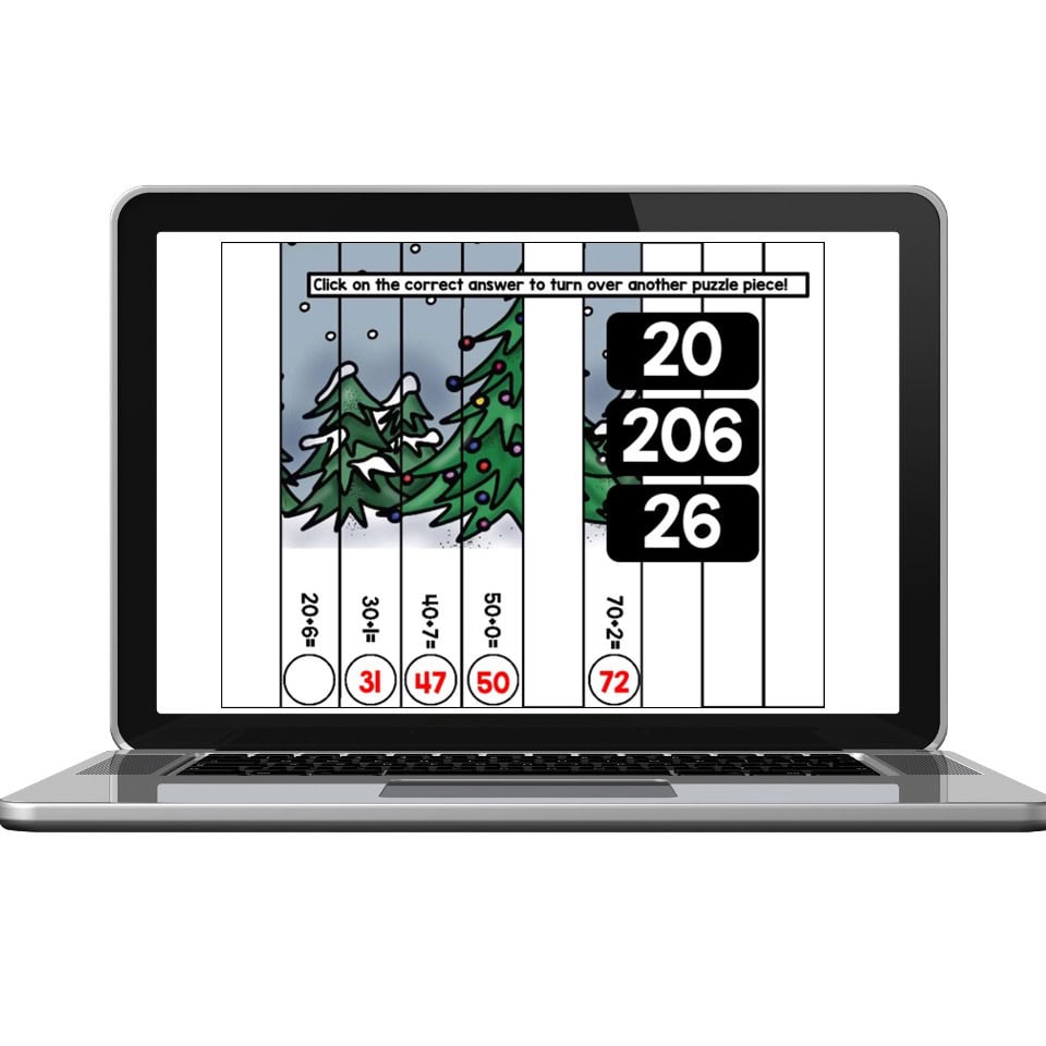 Digital December Math Puzzle – Expanded Form 2-Digit - Lucky Little ...