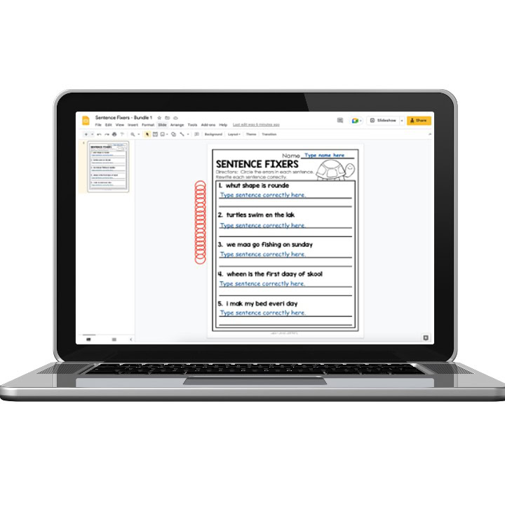 Digital Sentence Fixers - Sentence Writing - Bundle 1 - Page 26 - Lucky ...
