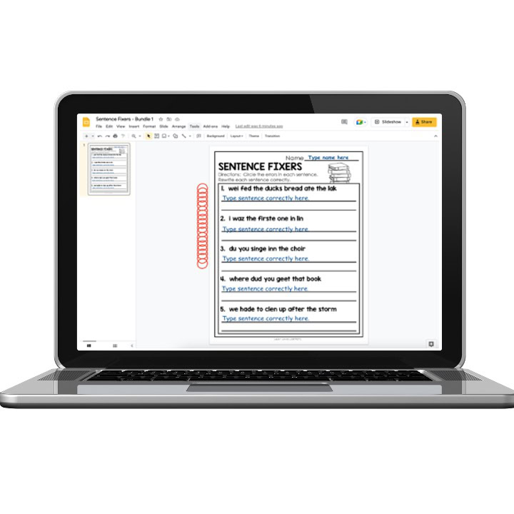 Digital Sentence Fixers - Sentence Writing - Bundle 1 - Page 37 - Lucky ...