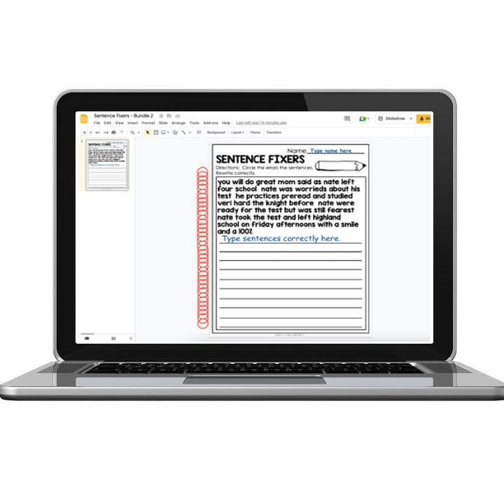 Digital Sentence Fixers - Sentence Writing - Bundle 2 - Page 49 - Lucky ...
