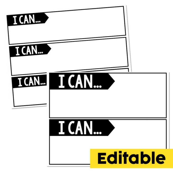 Editable - Classroom Setup - I Can Statements - Subject Headers - Lucky ...