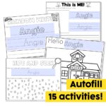 Editable Name Writing Activities - Autofill - Lucky Little Learners