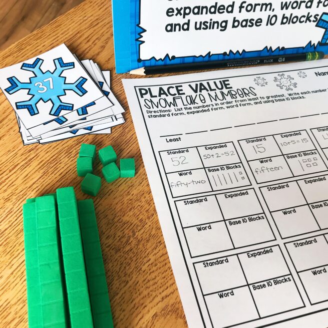 January Math Centers for 1st Grade - Lucky Little Learners
