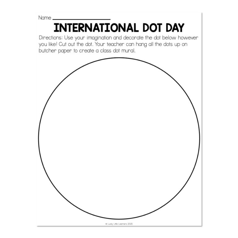 International Dot Day - Dot Craft - Lucky Little Learners