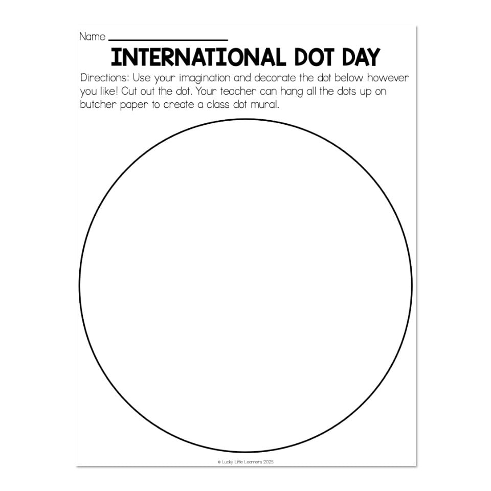 International Dot Day - Dot Craft - Lucky Little Learners