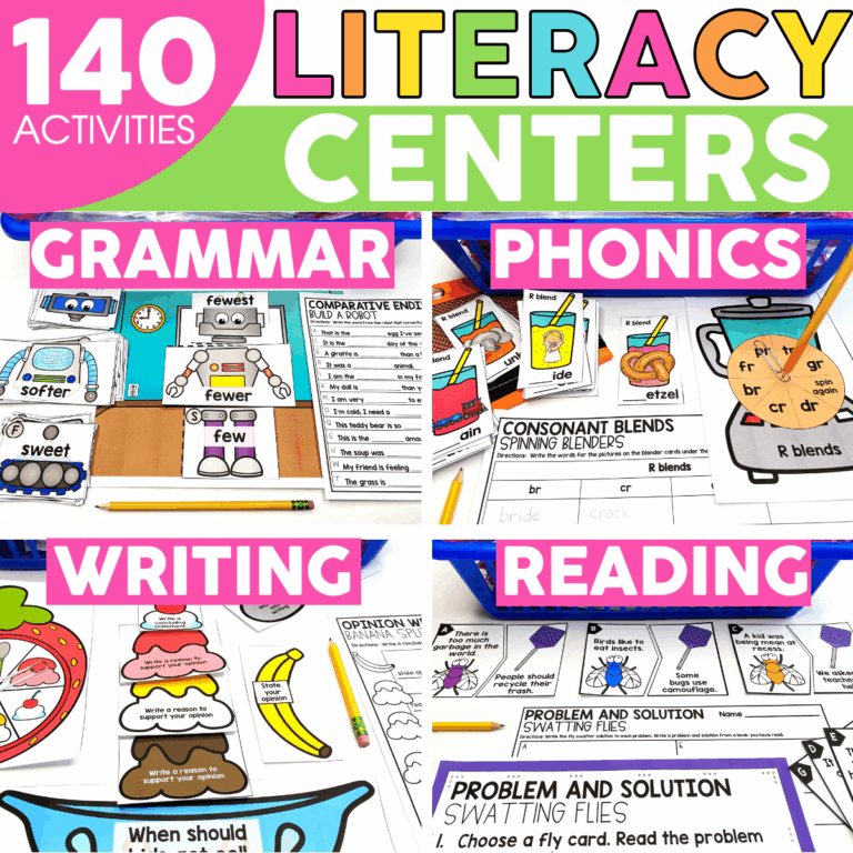 2nd Grade Literacy Centers Bundle - Lucky Little Learners