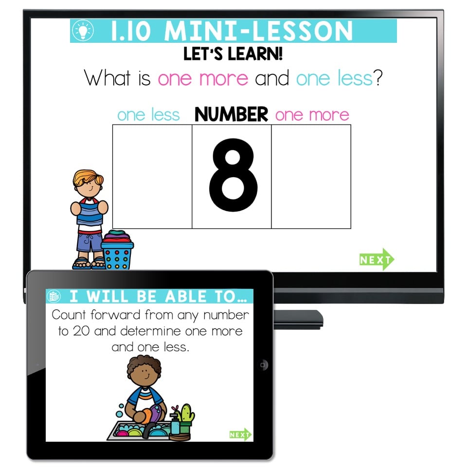 Lucky to Learn Math - 1st Grade - Lesson 1.10 - Numbers to 20 ...