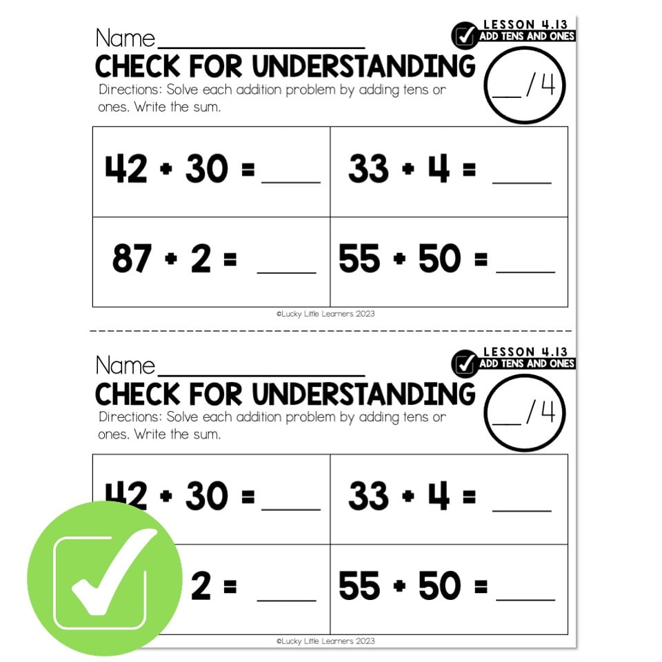 Adding Tens And Ones Worksheets For First Grade Addition – Add Tens