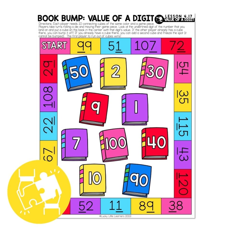 Lucky to Learn Math - 1st Grade - Lesson 4.17 - Value of a Digit to 120 ...