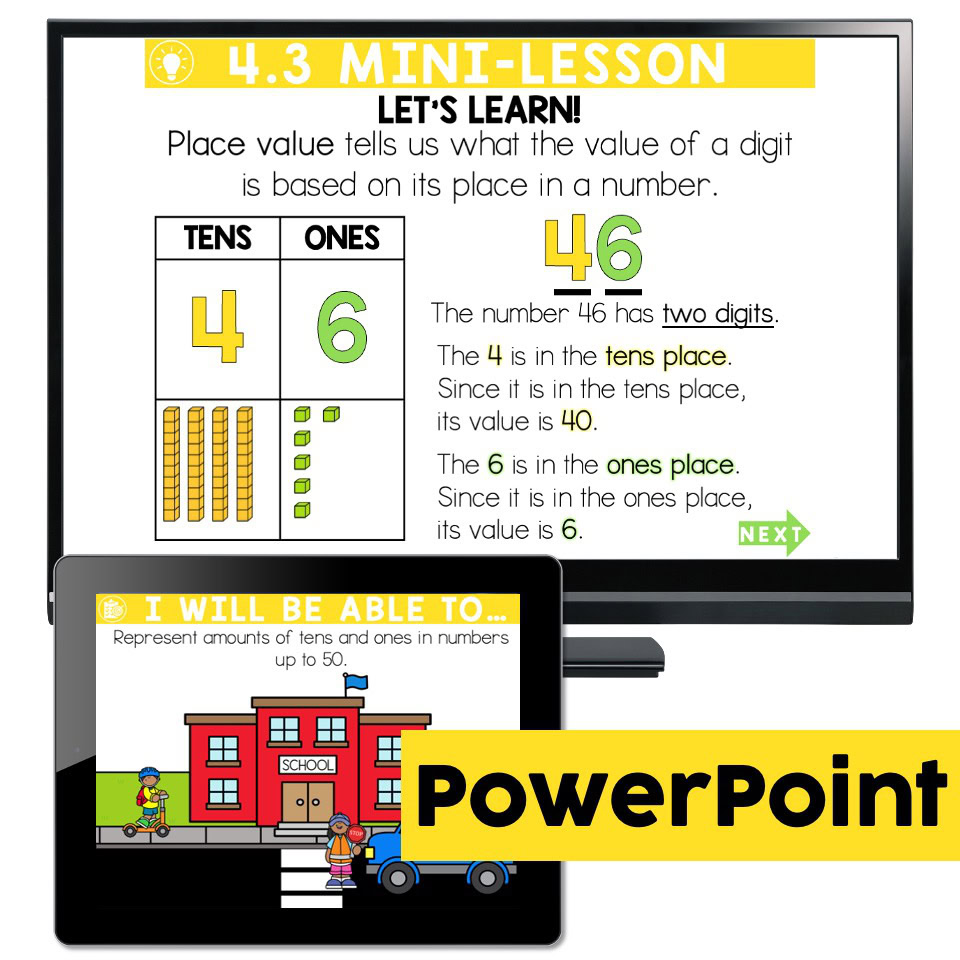 Lucky to Learn Math - 1st Grade - Lesson 4.3 - Represent Tens and Ones ...