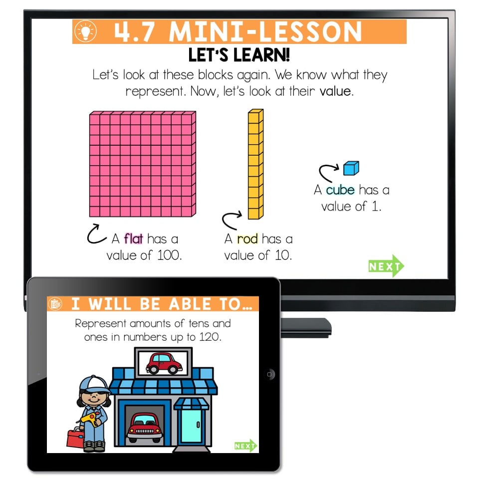 Lucky to Learn Math - 1st Grade - Lesson 4.7 - Represent Tens and Ones ...