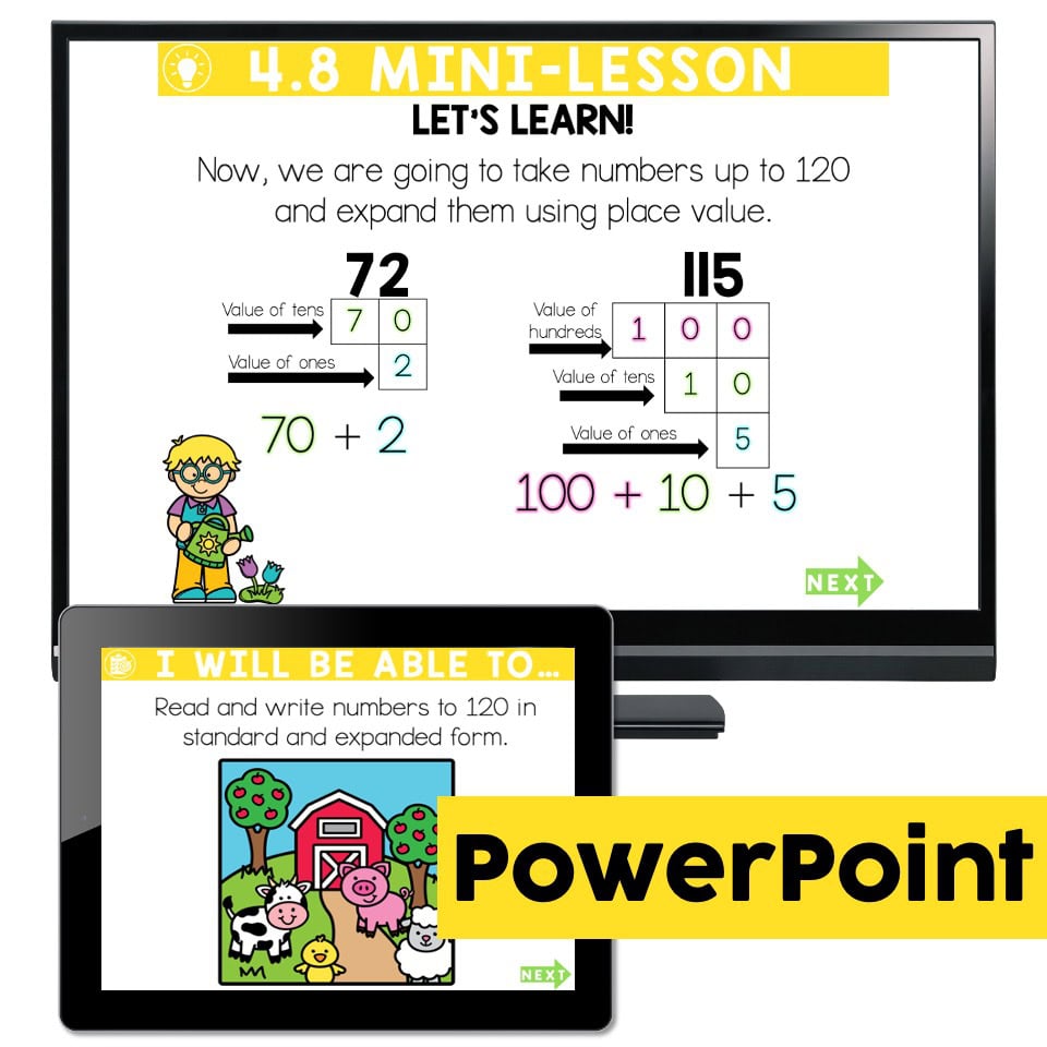 Lucky to Learn Math - 1st Grade - Lesson 4.8 - Standard and Expanded ...