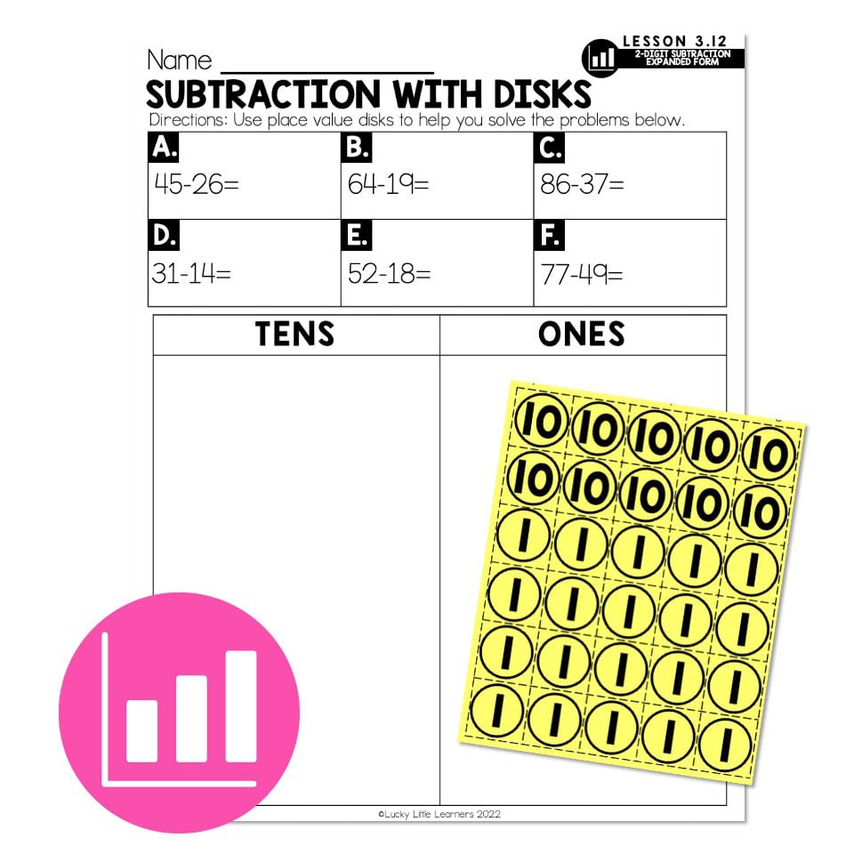 Lucky to Learn Math - 2-Digit Subtraction with Expanded Form - Lesson 3 ...