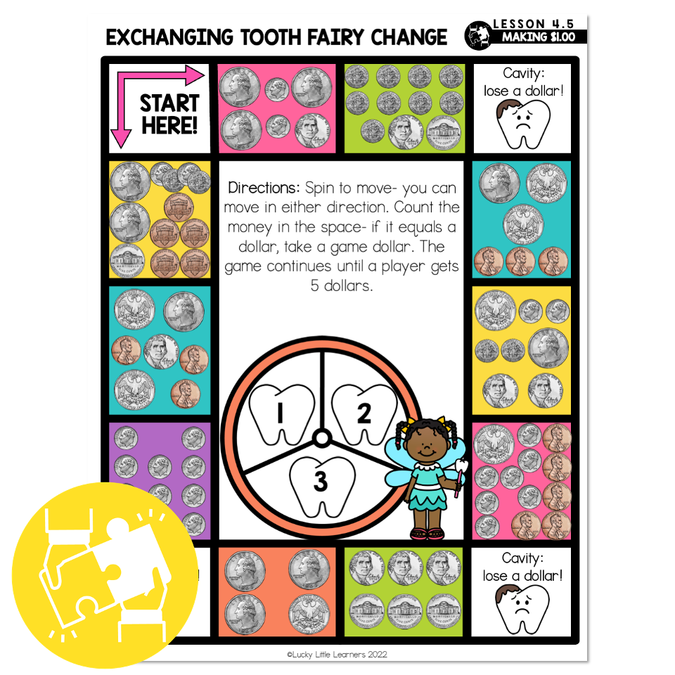 Lucky to Learn Math - Make a Dollar - Lesson 4.5 - Exchanging Tooth ...
