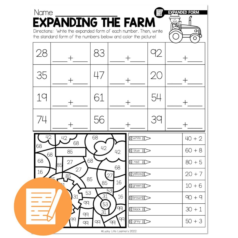 Lucky to Learn Math - Two Digit Expanded Form - Lesson 1.8 ...