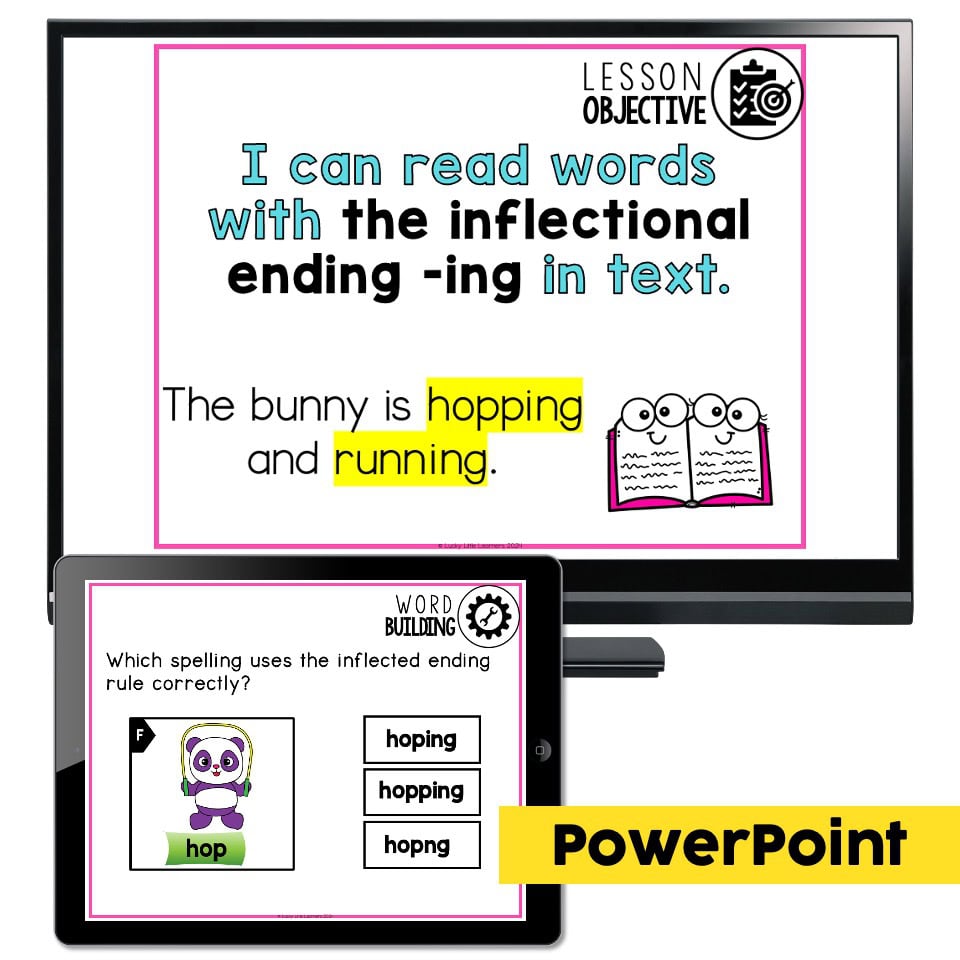 Lucky to Learn Phonics - Other Consonants - Inflectional Endings and ...