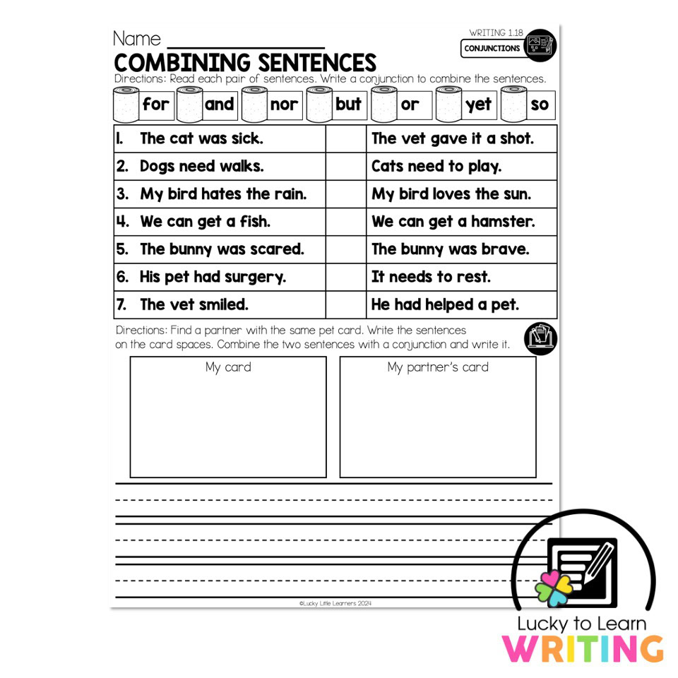 Lucky to Learn Writing - Unit 1 Foundations - Writing 1.18 ...