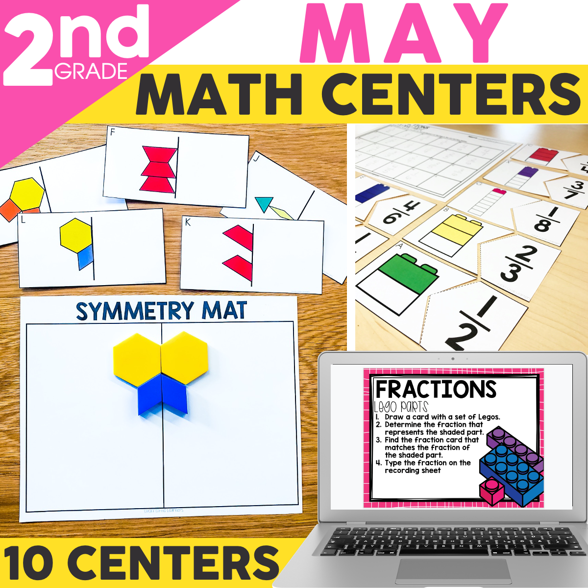May Math Centers and Activities for 2nd Grade - Lucky Little Learners