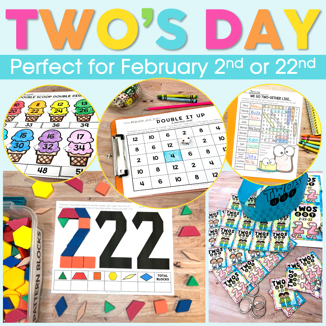 Two's Day Activities Pack - Lucky Little Learners