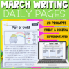 1st and 2nd Grade March Writing Prompts - Lucky Little Learners