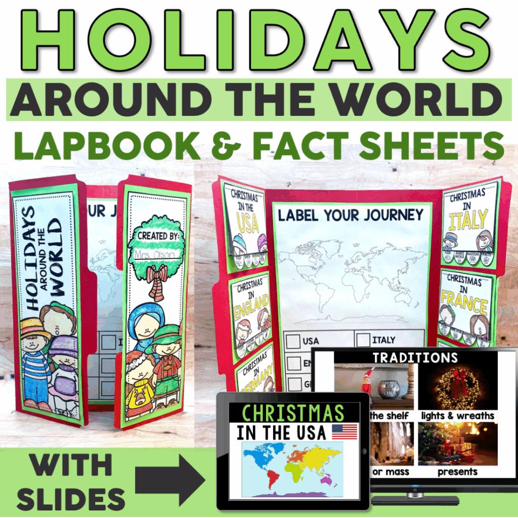Holidays Around the World Lapbook - Research and Writing Craft - Lucky ...