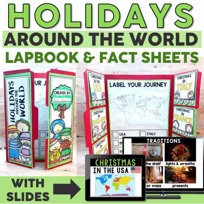 Holidays Around the World Lapbook - Research and Writing Craft - Lucky ...