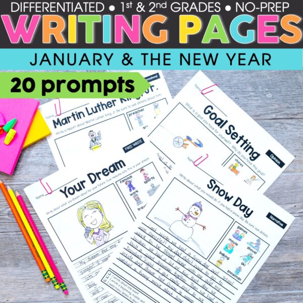 January Writing Prompts - Lucky Little Learners