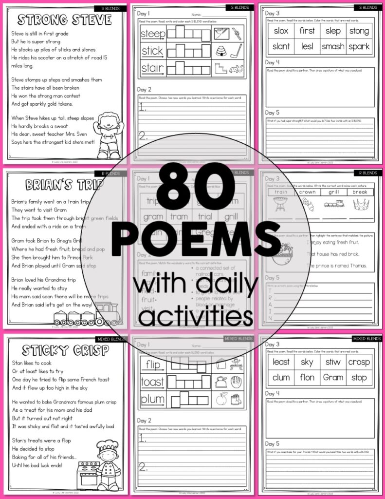 Phonics Poems With Activities - Lucky Little Learners