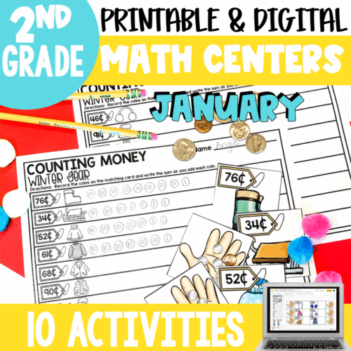 April Math Centers and Activities for 2nd Grade - Lucky Little Learners