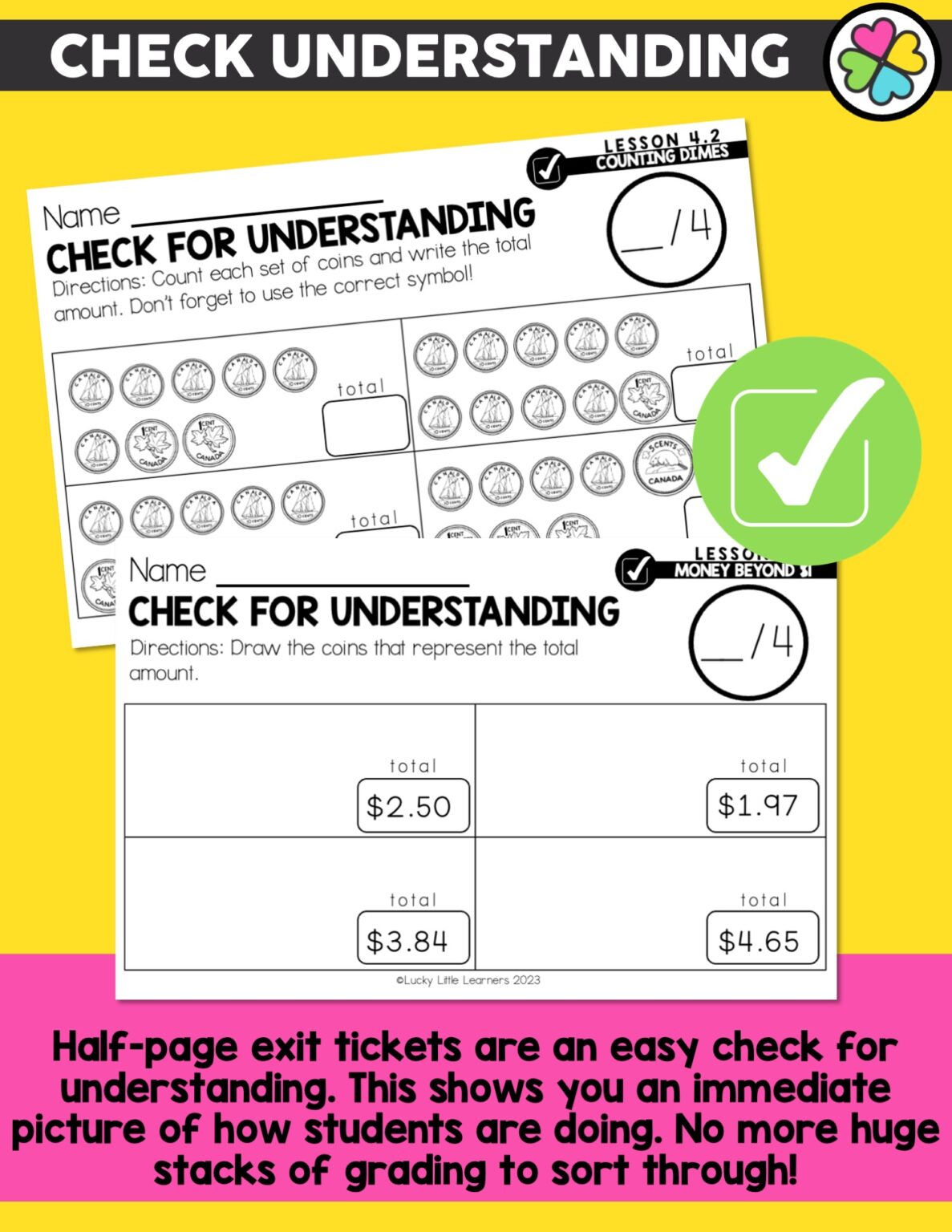 Canadian Money and Financial Literacy Math Unit - Lucky Little Learners