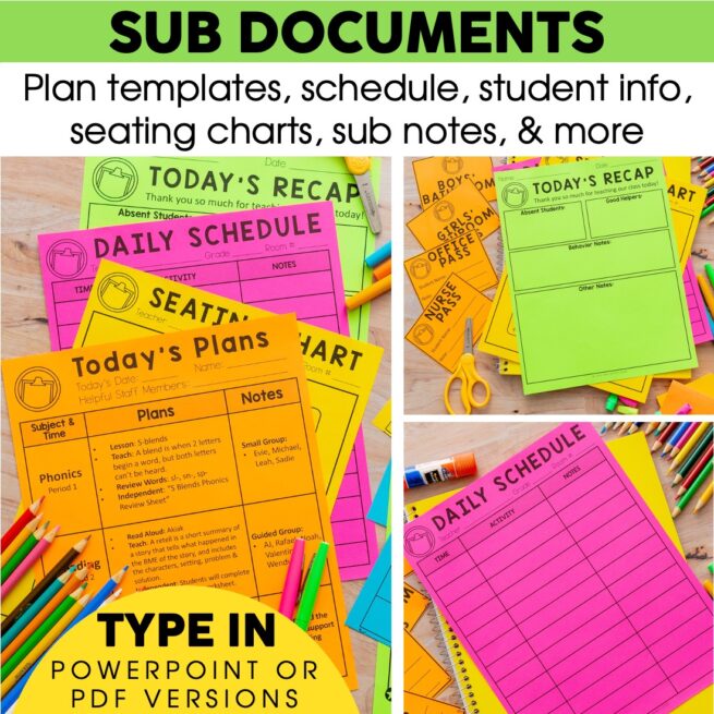 Emergency Sub Plans Bundle - Lucky Little Learners
