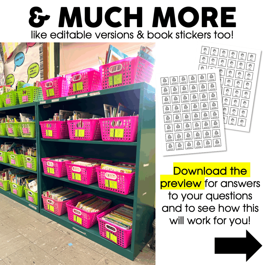Classroom Library Book Bin Labels - Lucky Little Learners