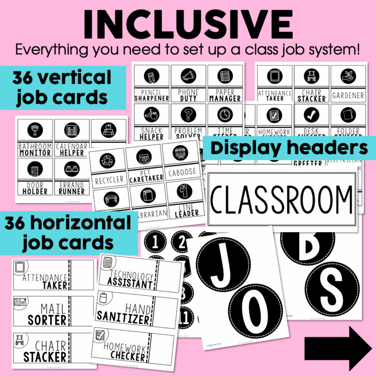 Editable Classroom Jobs | Class Jobs Chart | Classroom Helpers | Basic ...