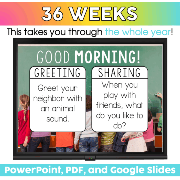 Morning Meeting Slides - Lucky Little Learners
