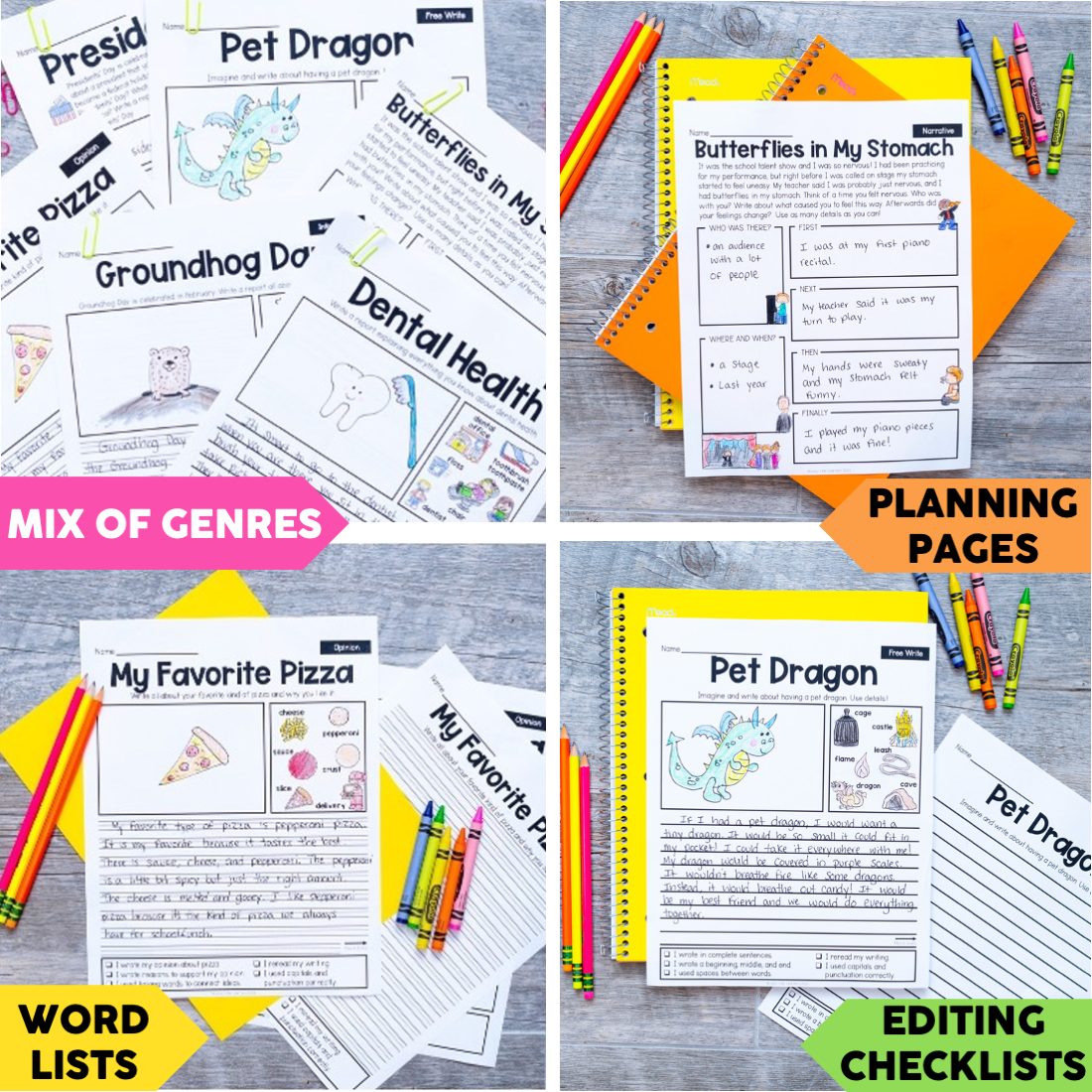 1st and 2nd Grade February Writing Prompts | Print and Digital - Lucky ...