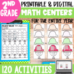 April Math Centers and Activities for 2nd Grade - Lucky Little Learners