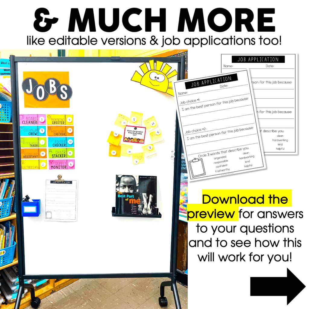 Editable Classroom Jobs | Class Jobs Chart | Classroom Helpers | Basic ...