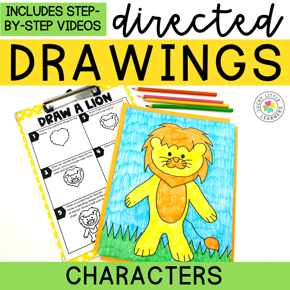 Directed Drawings - Characters Pack - Lucky Little Learners